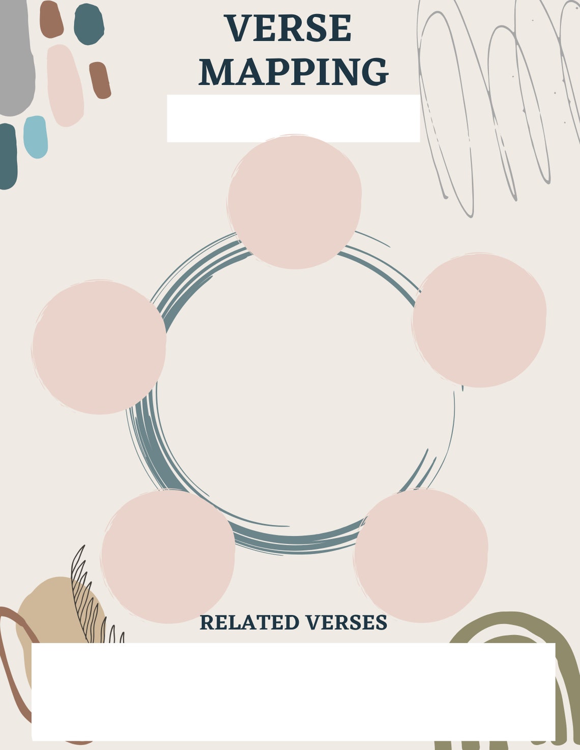 Verse Mapping Template-pdf - Etsy