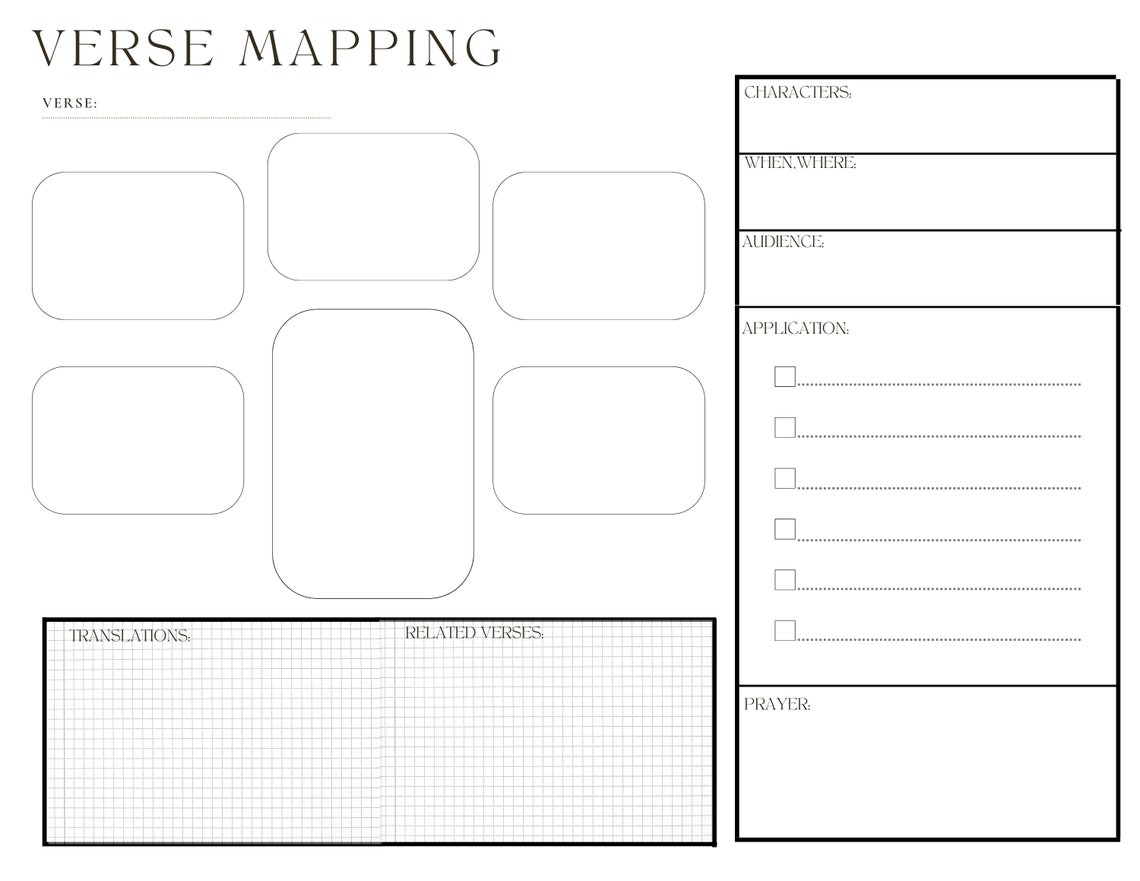 Verse Mapping, PDF Download Template, Bible Verse Mapping, Scripture ...