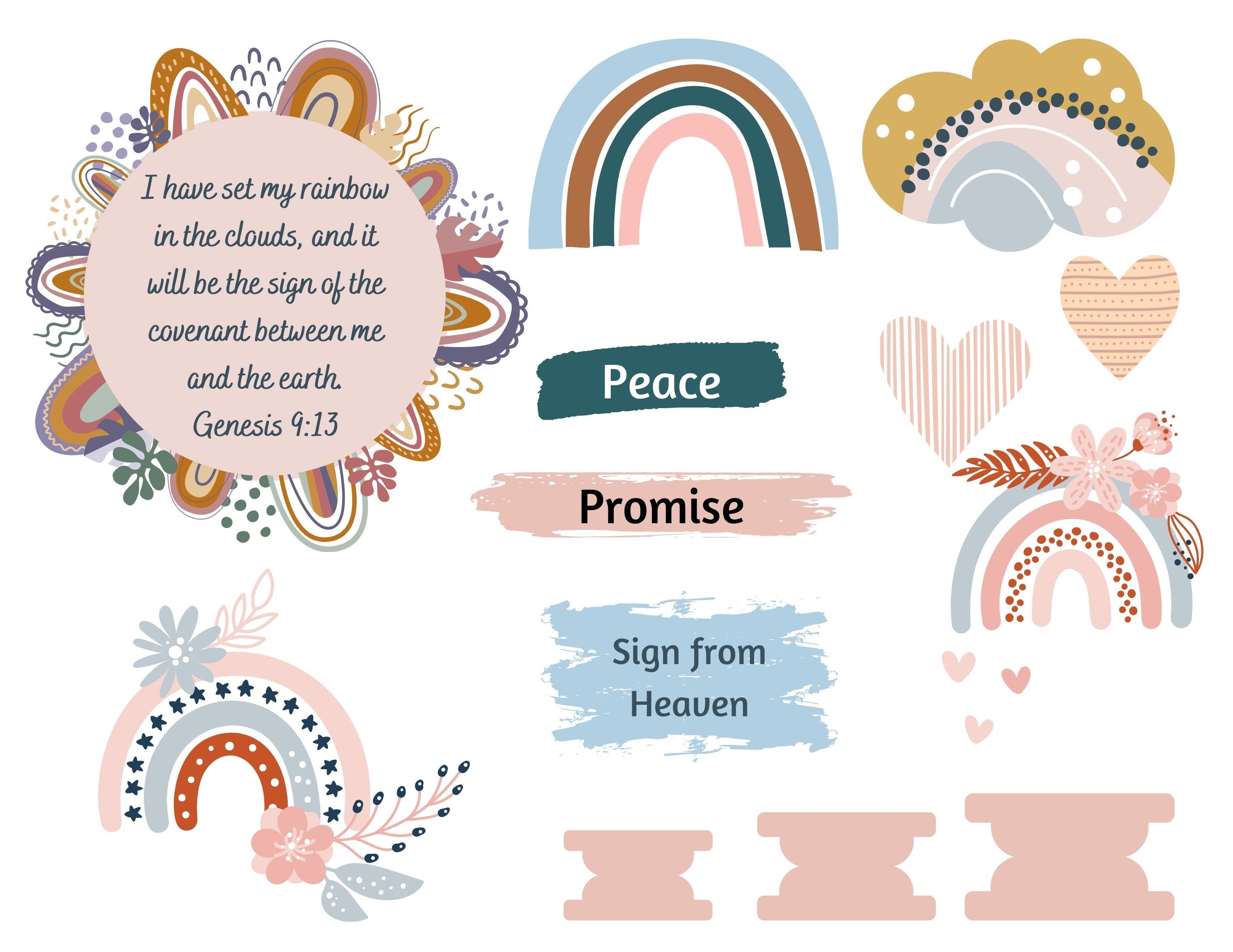 Genesis Bible Journaling Stickers, Printable, Digital. God's Promise ...