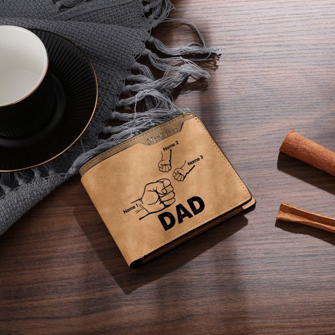 Fist Bump Photo Wallet With 2-5 Names Dads Team Custom - Etsy