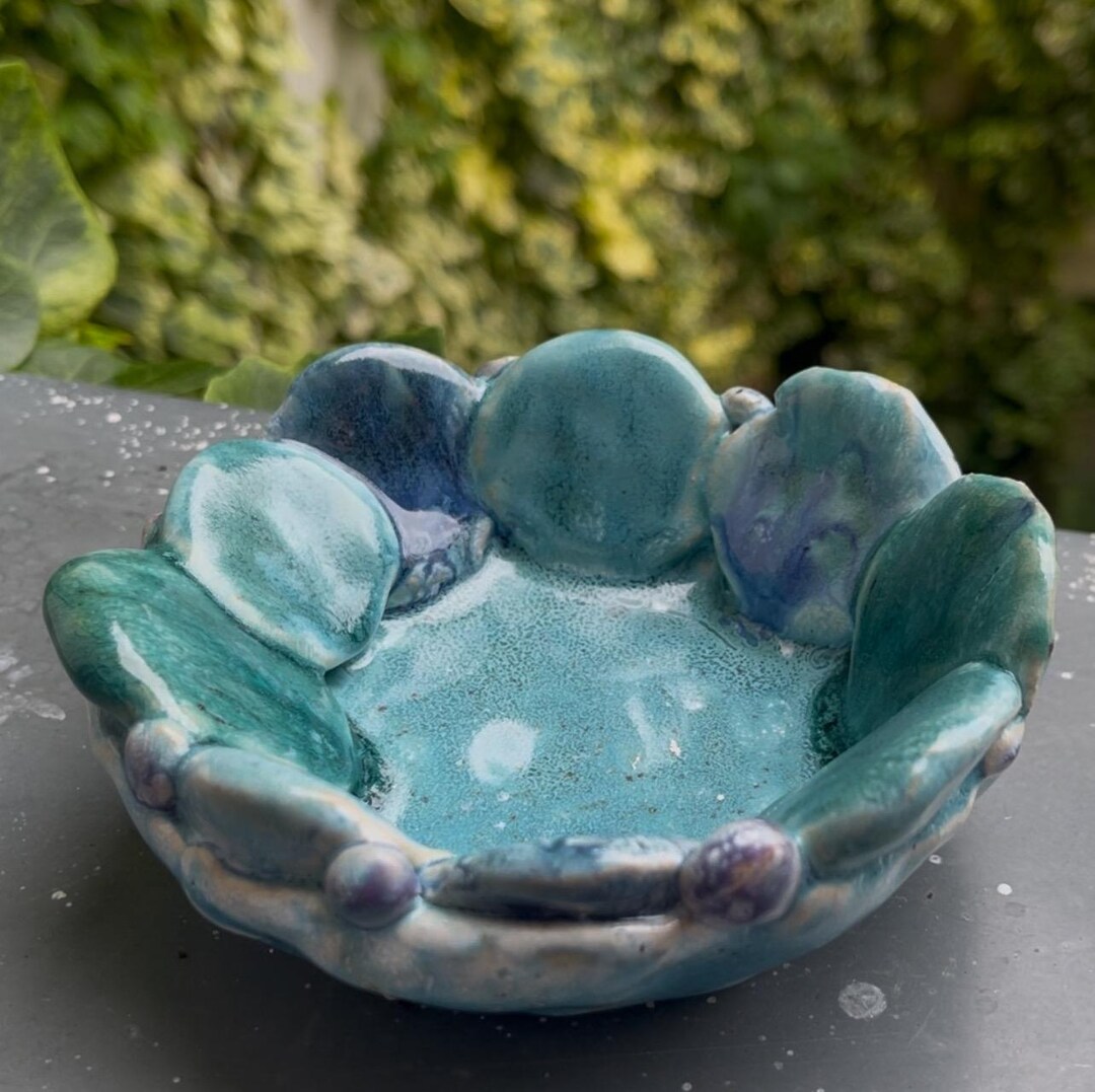 Sea Heart - Elemental Bowl Made of Clay, Hand-formed and Glazed, Unique ...