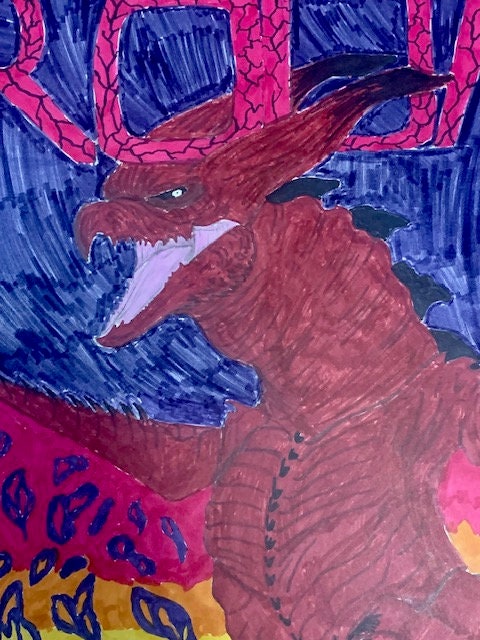 Rodan in Hell godzilla in Hell Continuation - Etsy