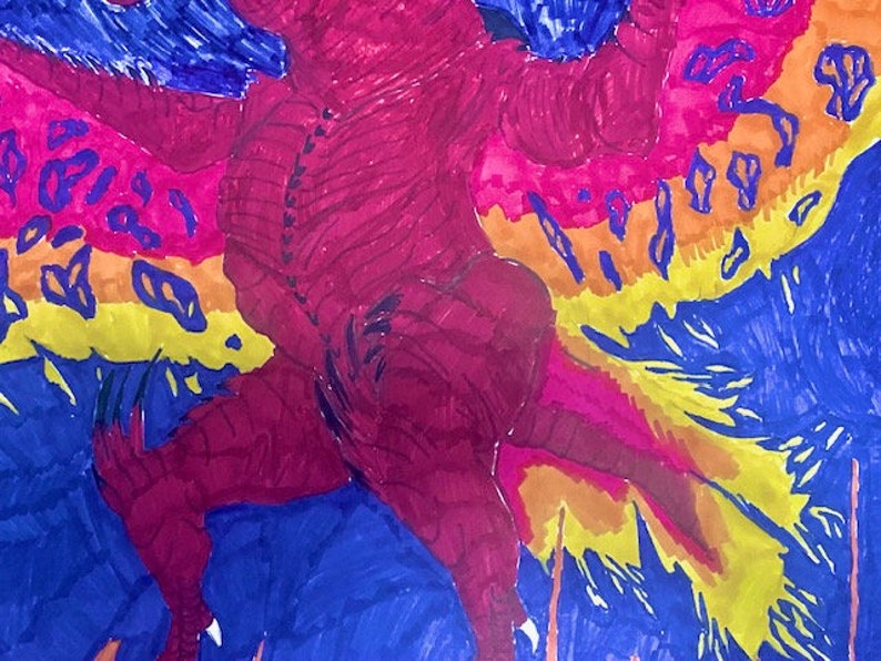 Rodan in Hell godzilla in Hell Continuation - Etsy