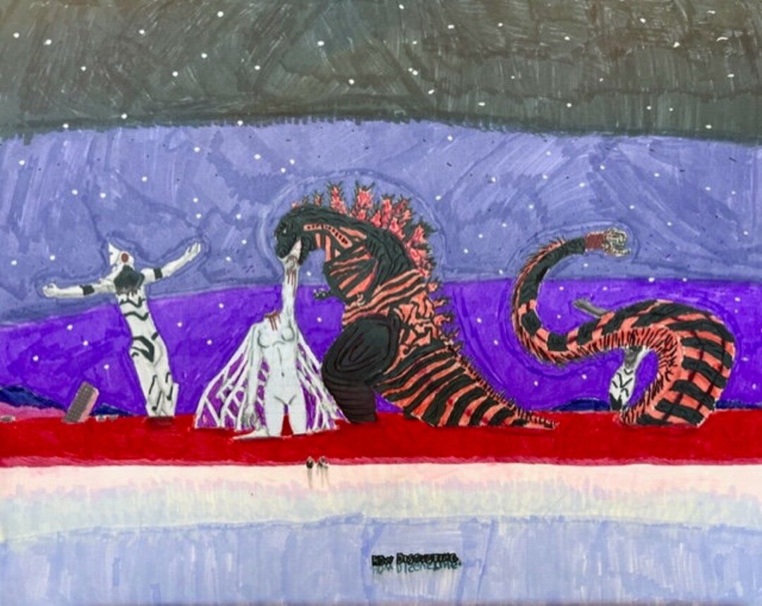 End of Evangelion X shin Godzilla Crossover - Etsy