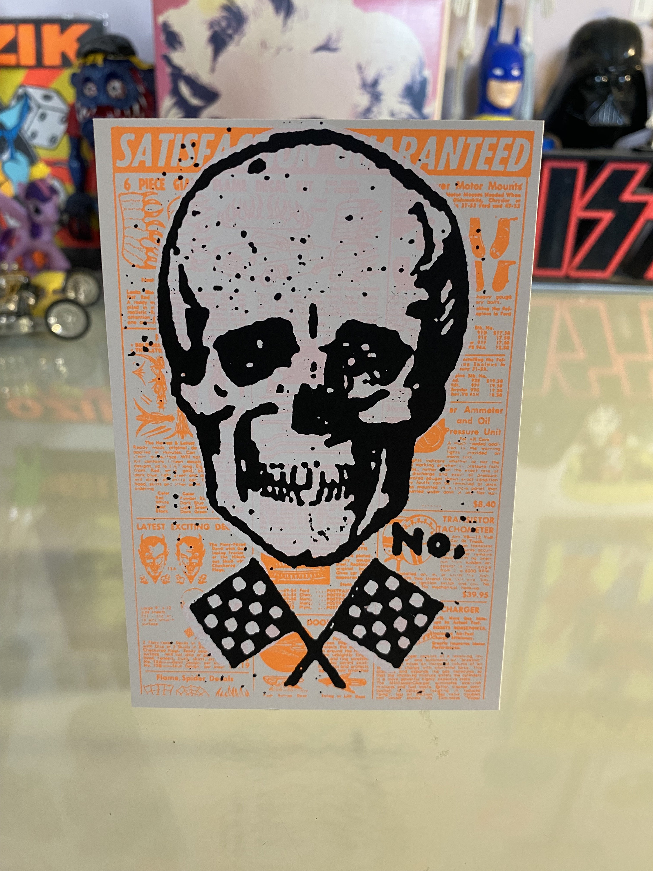 Skull / Checkered Flags - Etsy