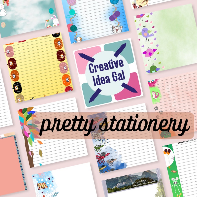 Printable Mr. Egg Chef Blue Stationery, Lined Unlined Letter Writing ...