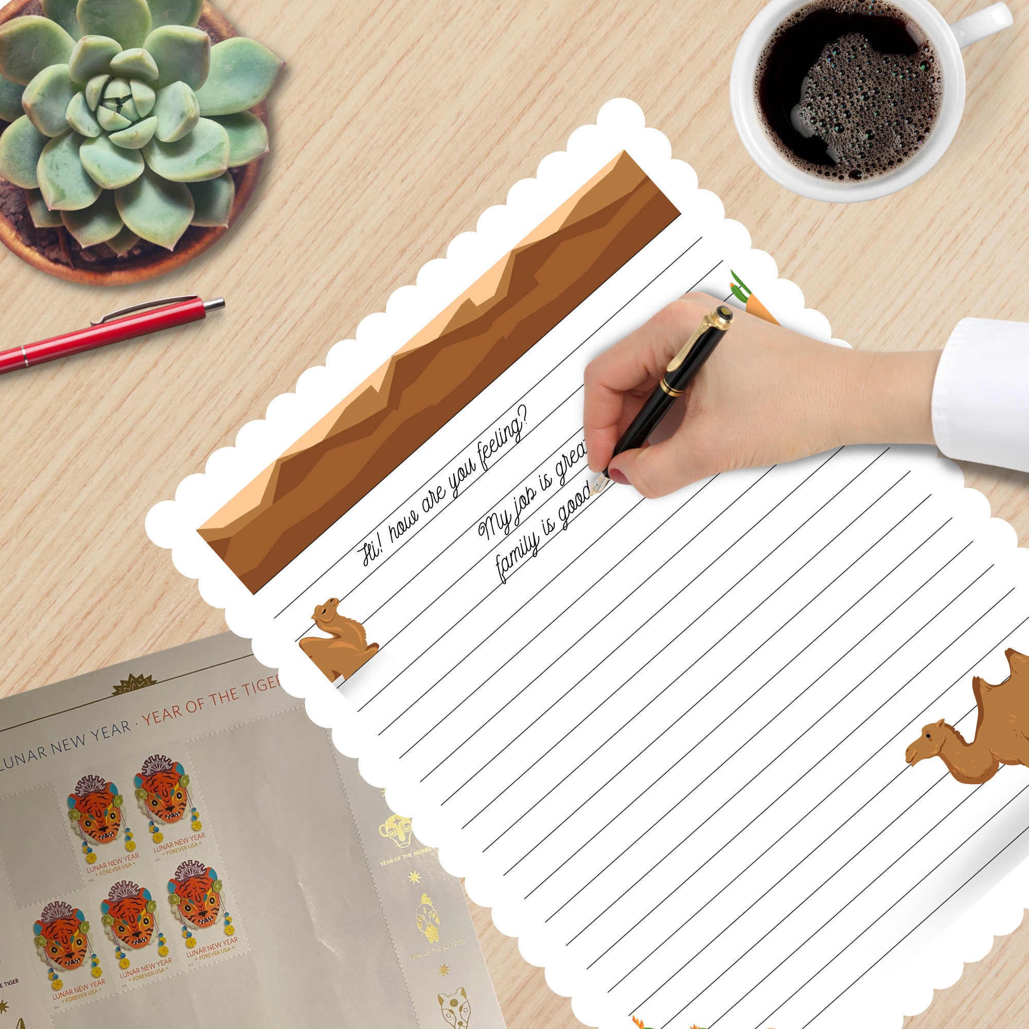 Printable Stationery Bundle, Cute Letter Writing Paper (digital ...