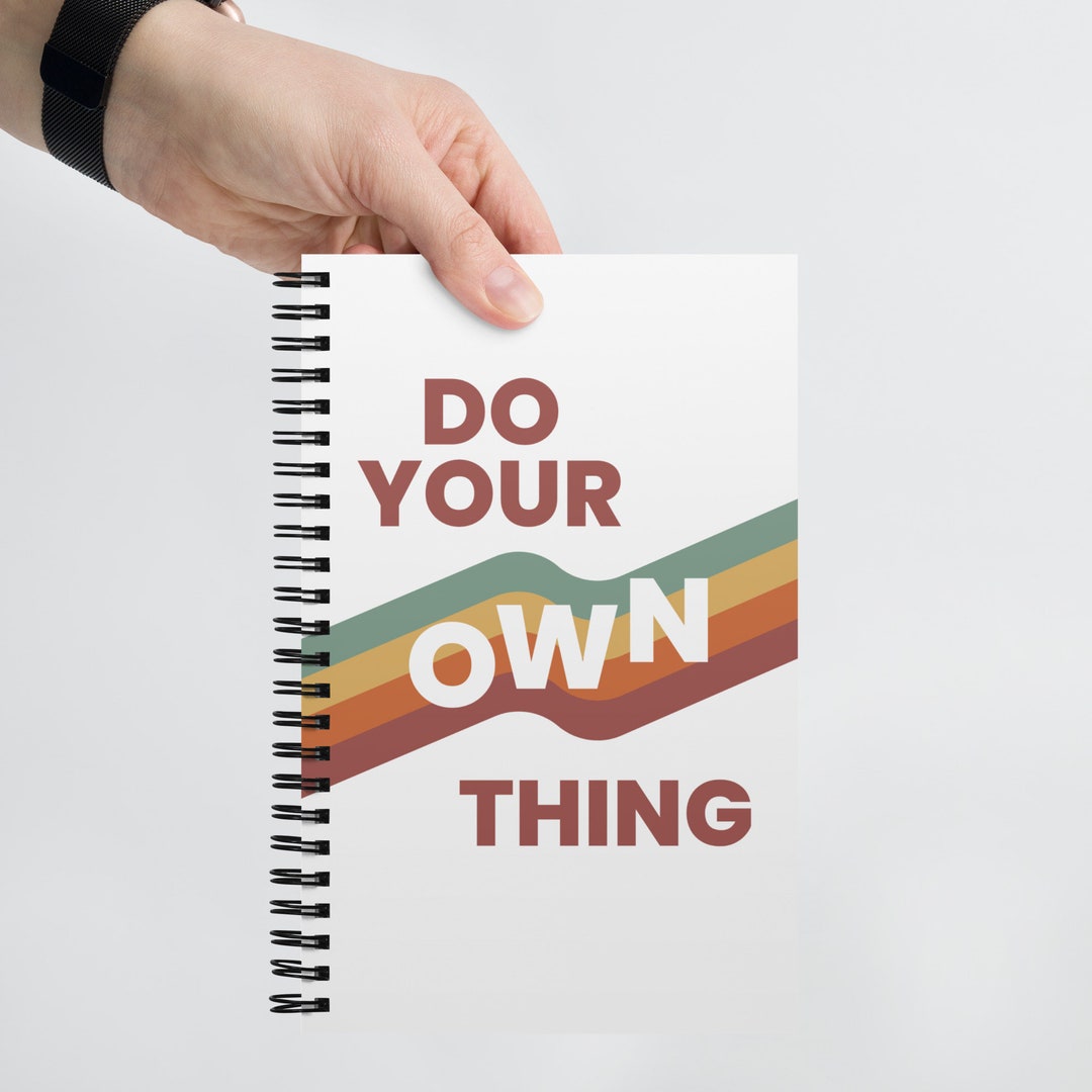 Rainbow 'do Your Own Thing' Spiral Notebook: Motivational Journal - Etsy
