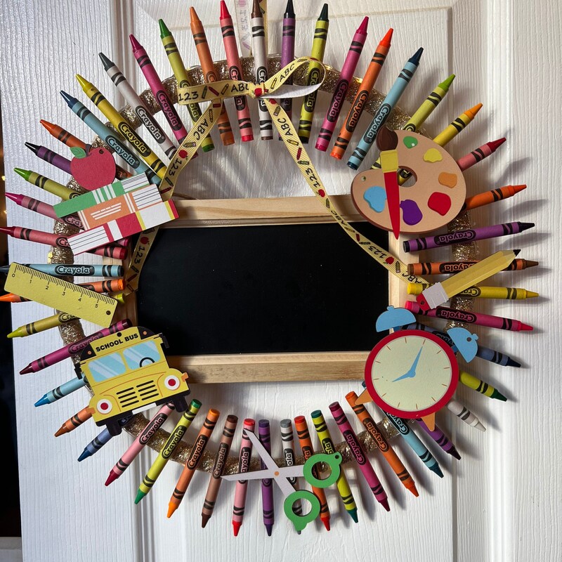 Crayon Wreath - Etsy