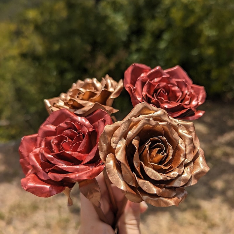 Copper Flowers - Etsy