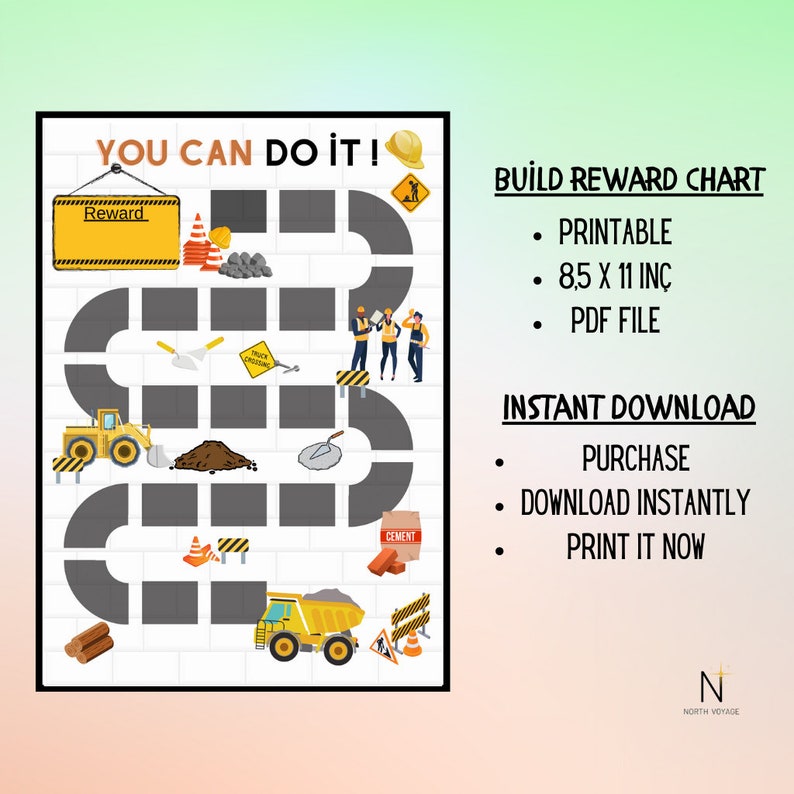 Build Reward Chart , Potty Chart, Traning Chart , Instant Pdf Download ...