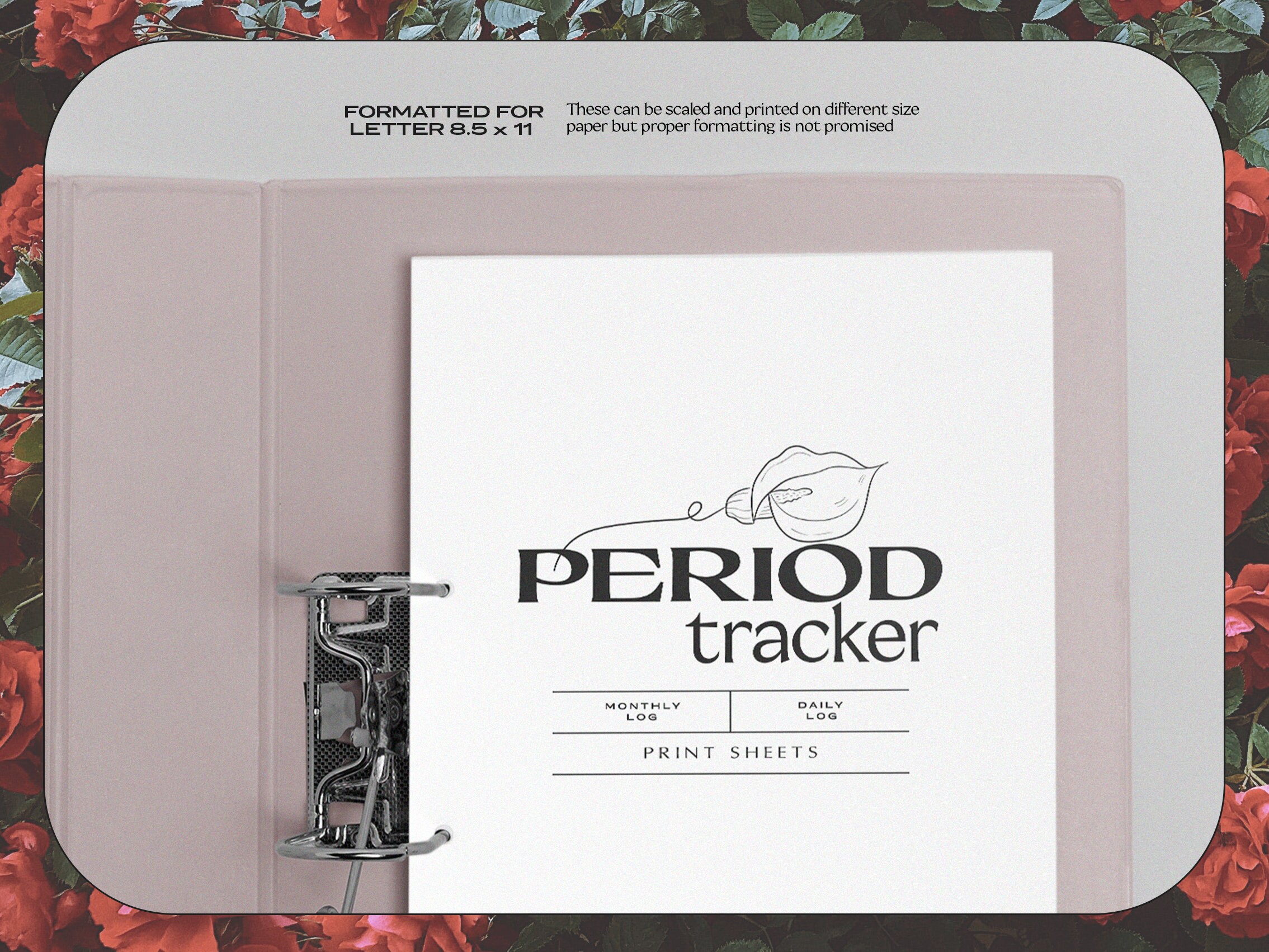 Period Cycle Logs and Tracking Sheets Mood Tracking Sheets - Etsy