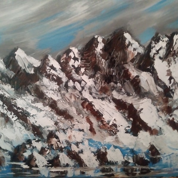 Snowy Mountain - Etsy