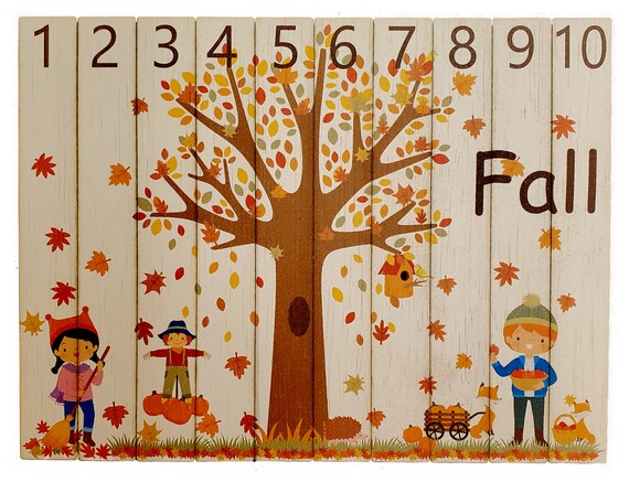 Sequencing Number Wooden Puzzle 10 Piece Fall/autumn Unit - Etsy