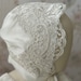 Lace Christening Bonnet, Baby Baptism Heirloom Hat - Etsy