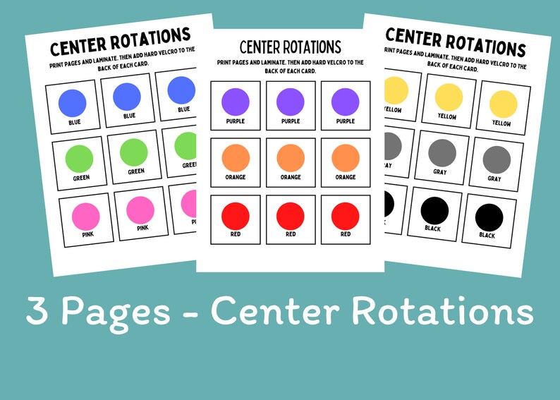 Kids Visual Schedule With Cards Elementary School Classes Specials ...