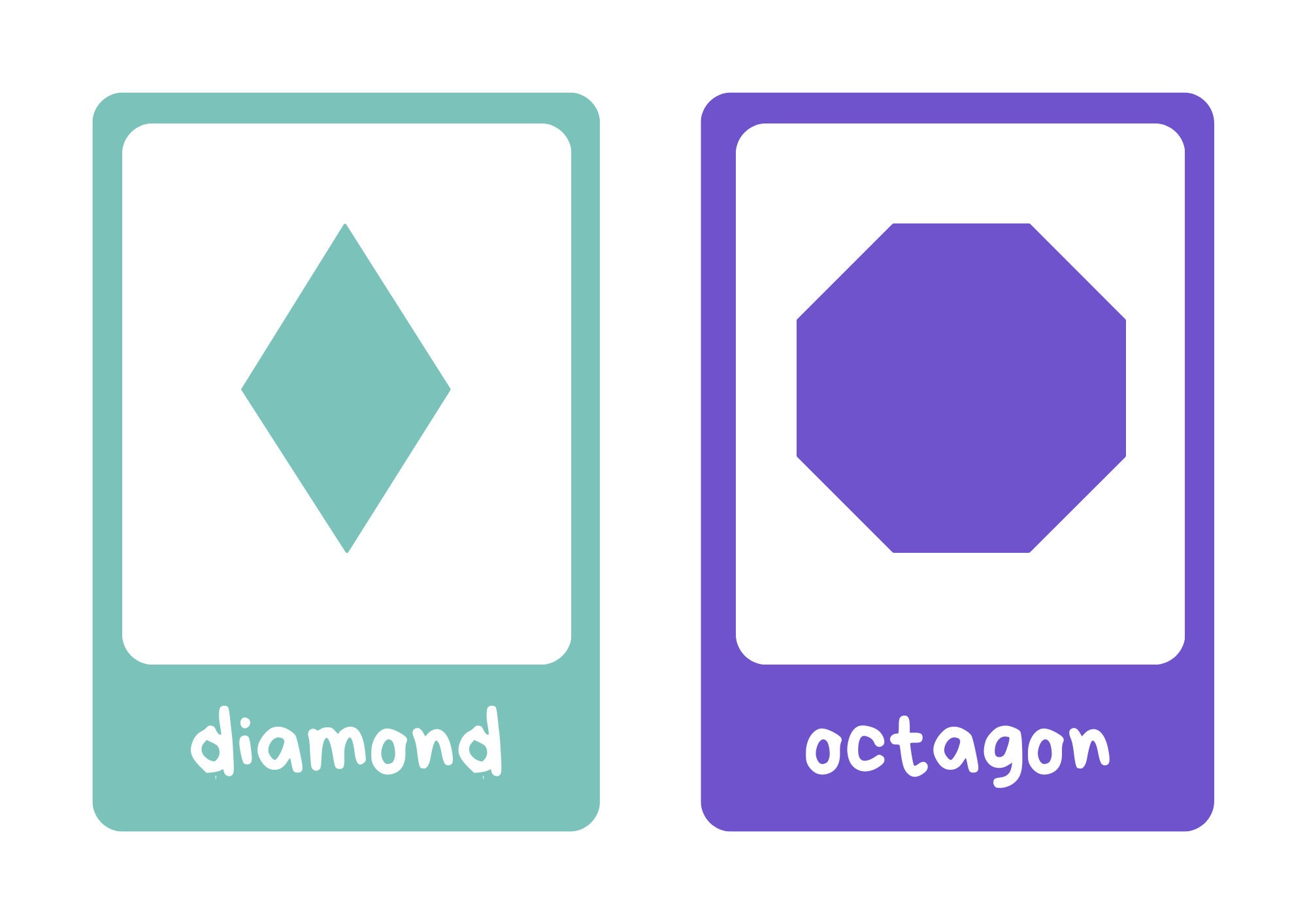 School Shapes Flashcards Matching Game Homeschool Family Color - Etsy UK