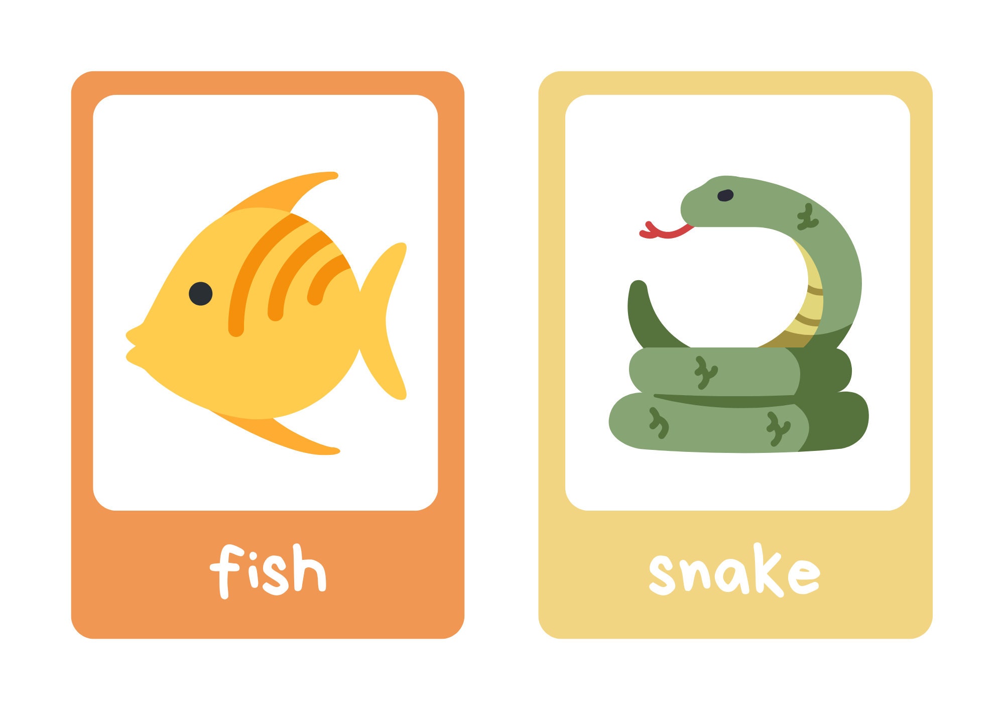 20 Animal Flashcards School Learning Activity Lesson Homeschool Family ...