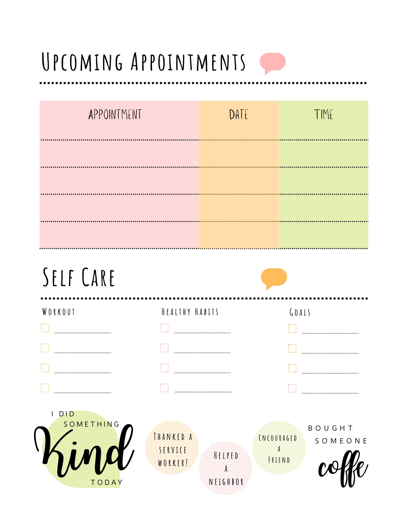 Adult DAILY PLANNER, Digital Download, Organizer Home, Work, Life, Etc ...