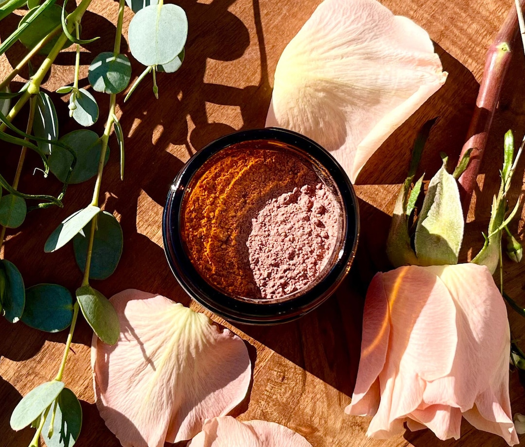 Rose Clay Face Mask: Vegan Cacao Powder Mask (2 Oz) - Etsy