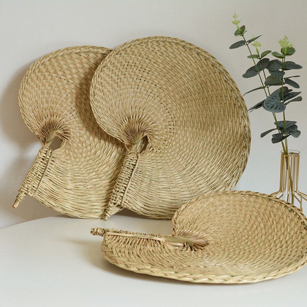 Palm Leaf Hand Fans - Etsy