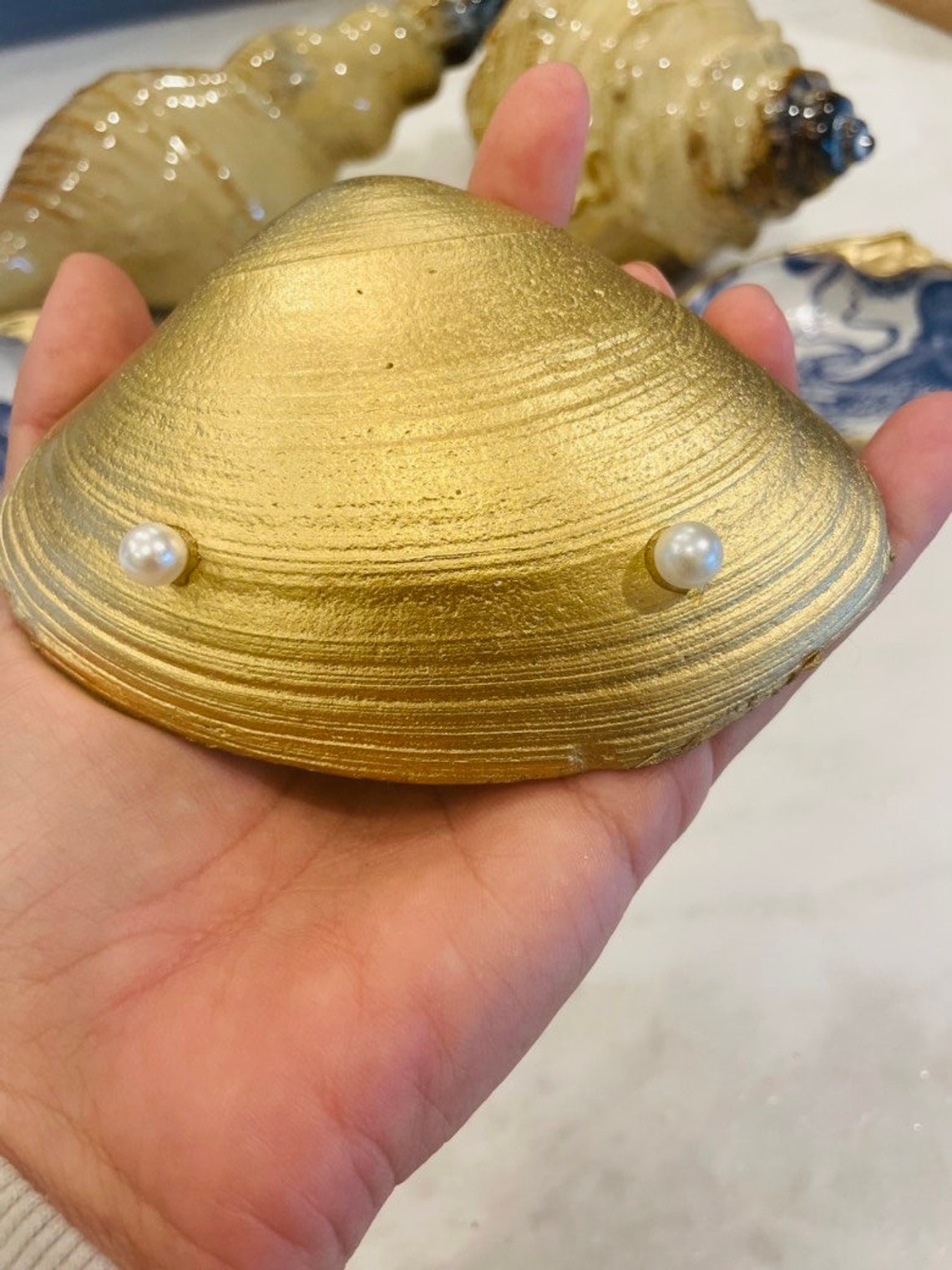HANDMADE Nautical Octopus Decoupage Clam Shell Trinket Dish - Etsy