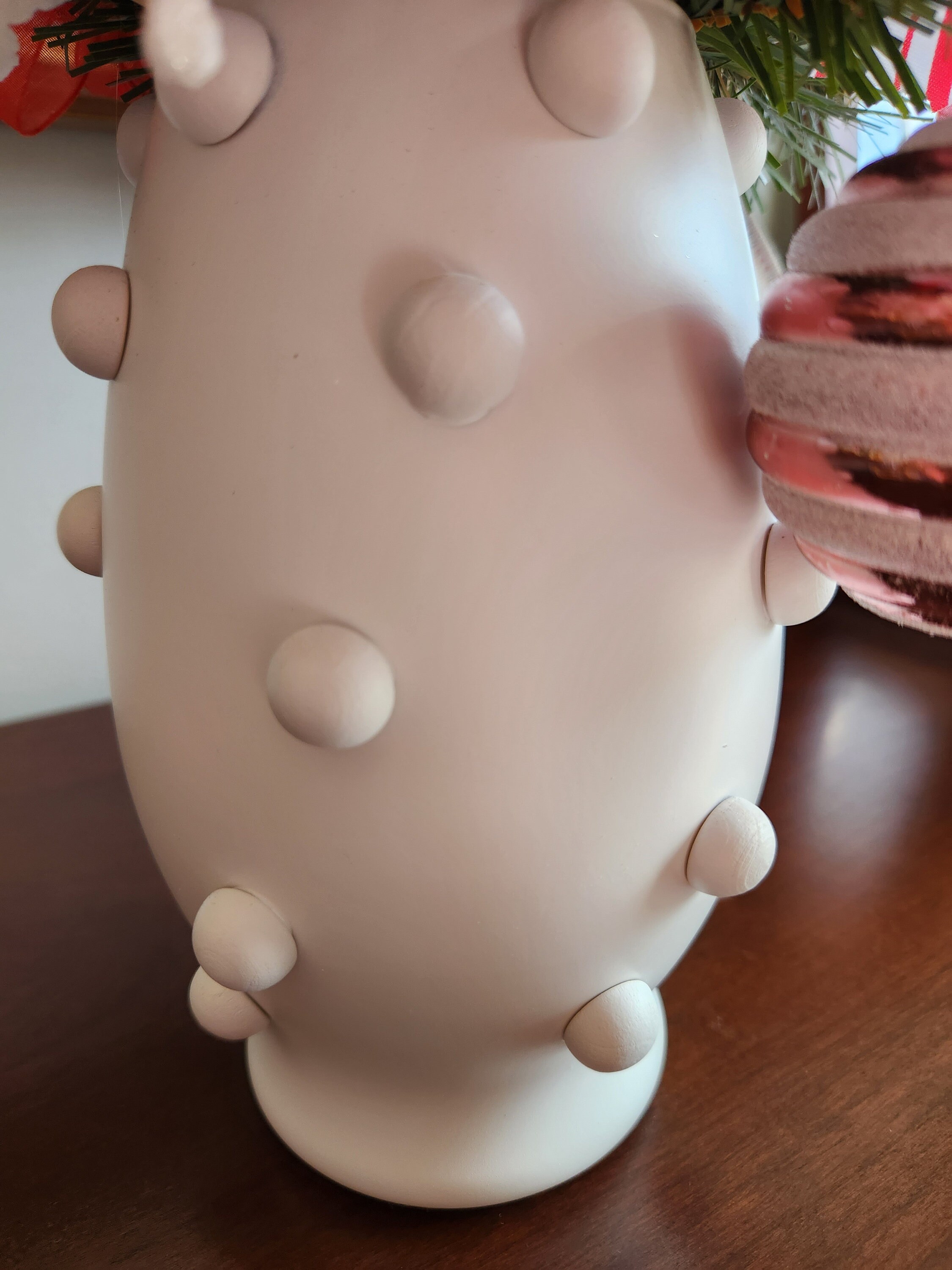 Christmas Holiday Vase With Ornaments, Flowers, Pinecones, Berries and ...