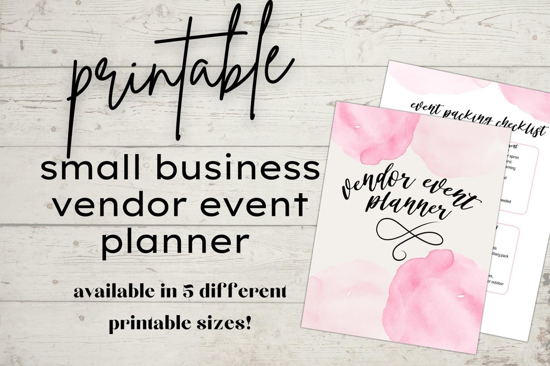 Printable Direct Sales Vendor Event Planner, Market Planner, Craft Show ...