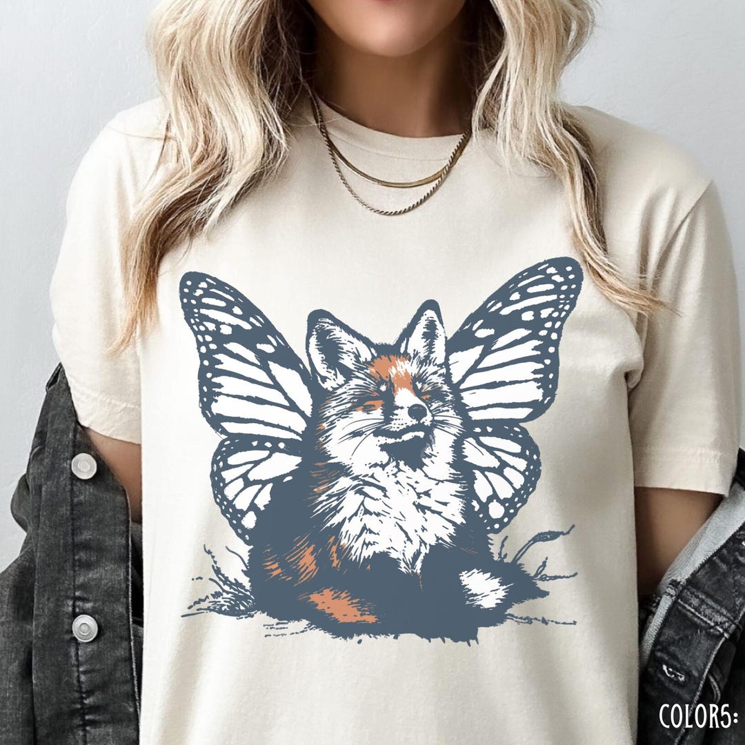 Cute Fox With Butterfly Wings, Weirdcore Dreamcore, Gift for Her ...