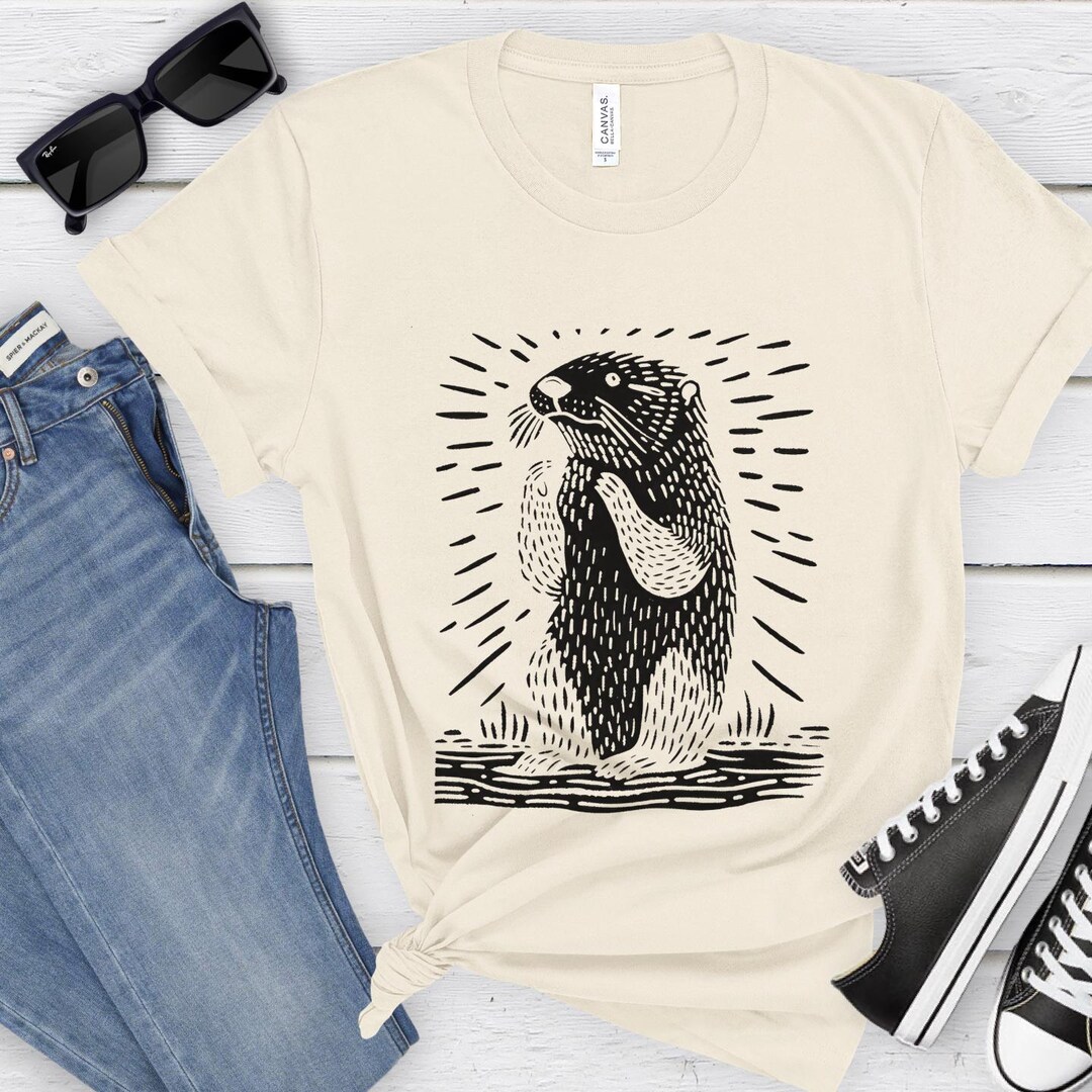 Cute Sea Otter, Easter Female Shirt, Outdoorsman Tshirt, Doodle Fashion ...