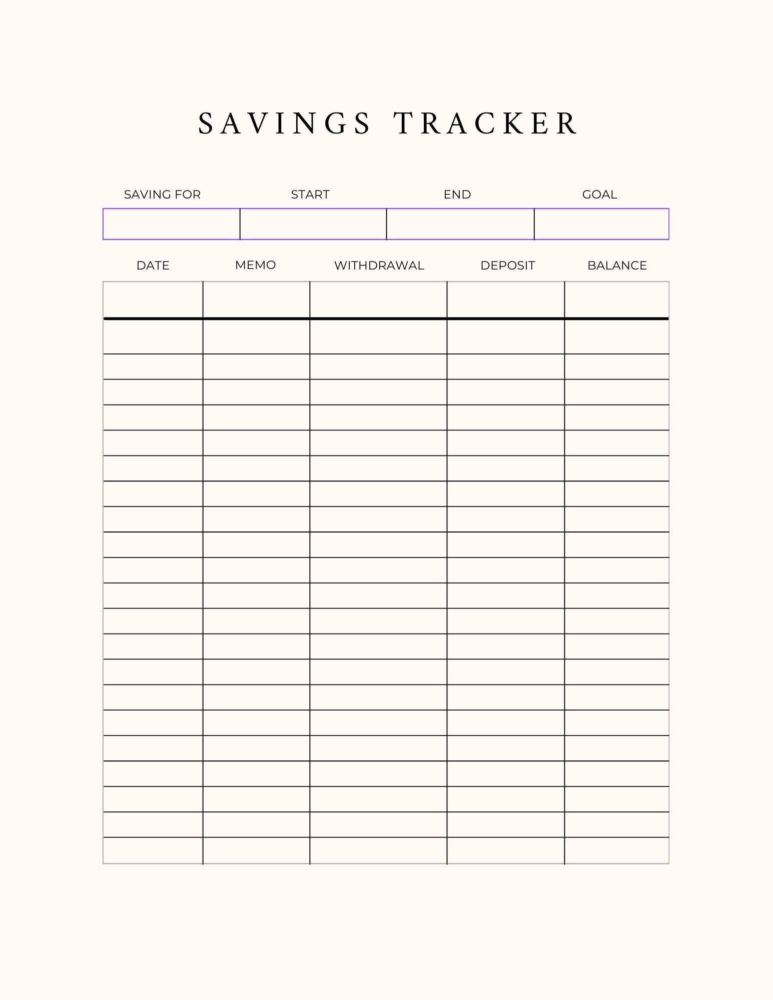 Printable Savings Tracker Printable Budget Tracker With - Etsy