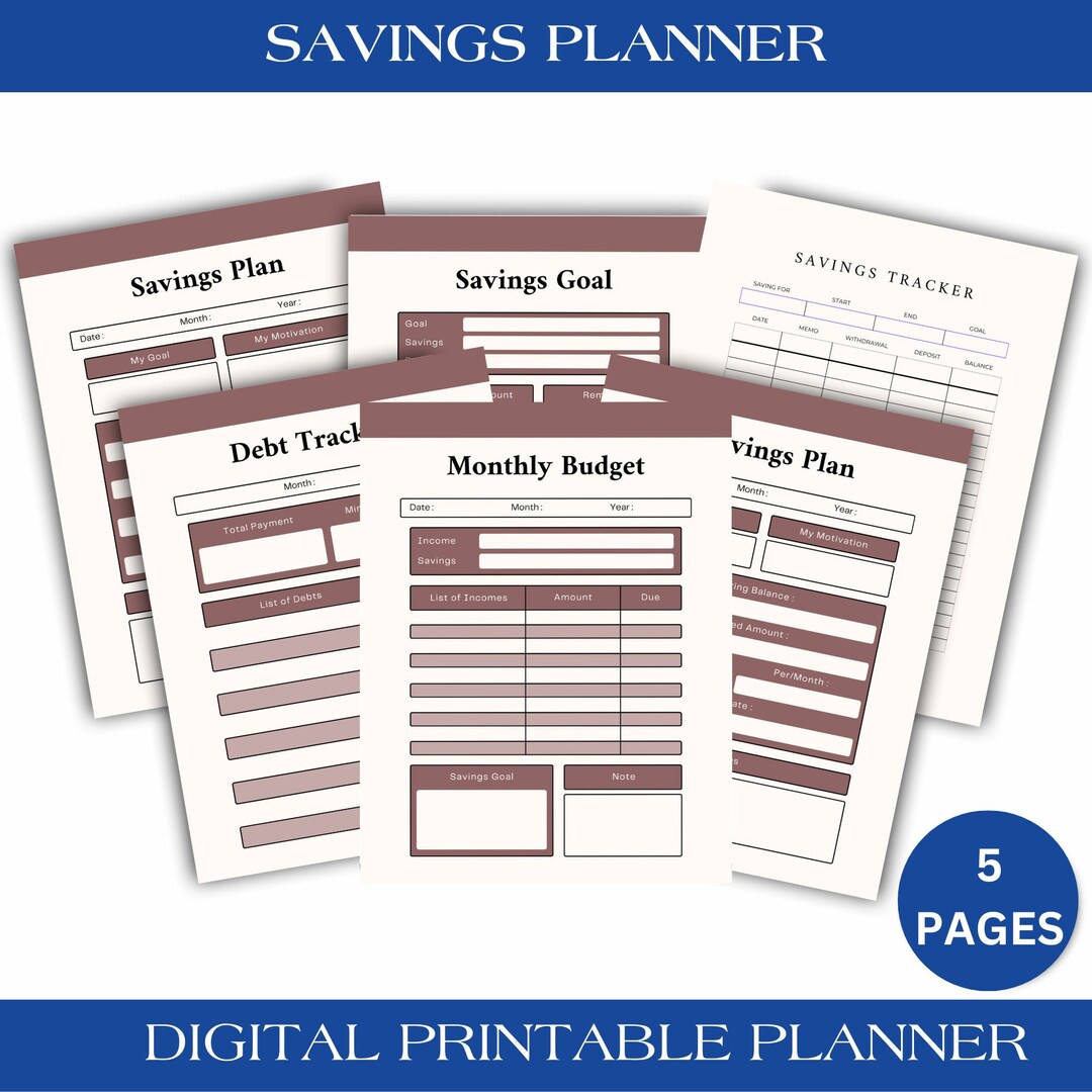 Printable Savings Tracker Printable Budget Tracker With - Etsy