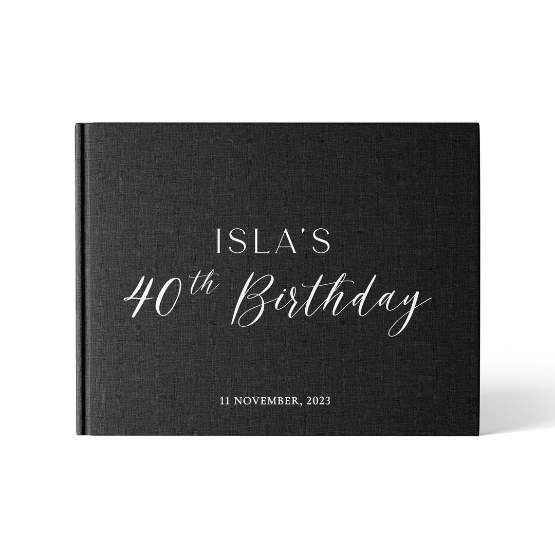 Birthday Guest Book Birthday Gift 40th Birthday Birthday Book ...