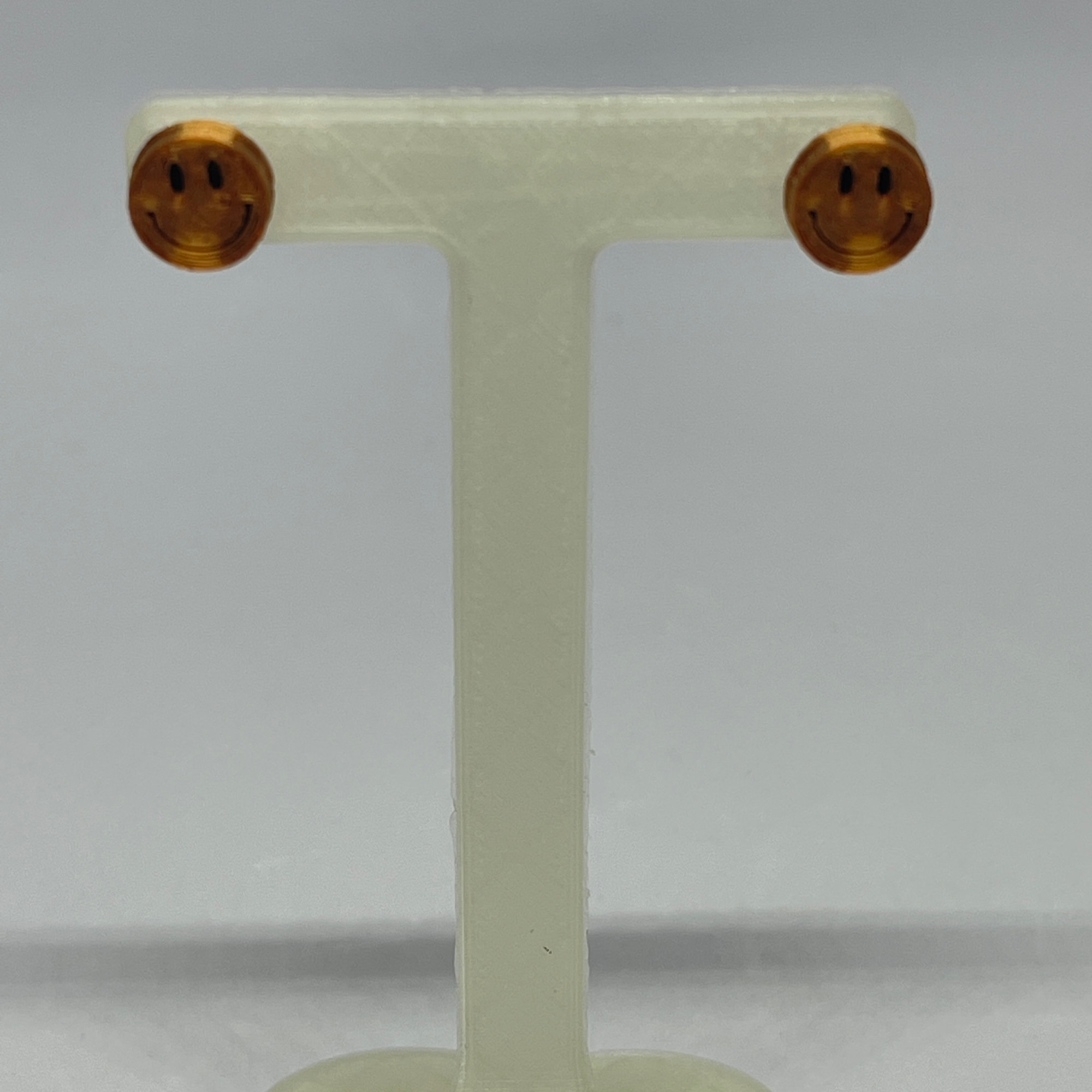 Super Cute Smiley Studs 3D Printed Earrings Sustainable Jewelry - Etsy