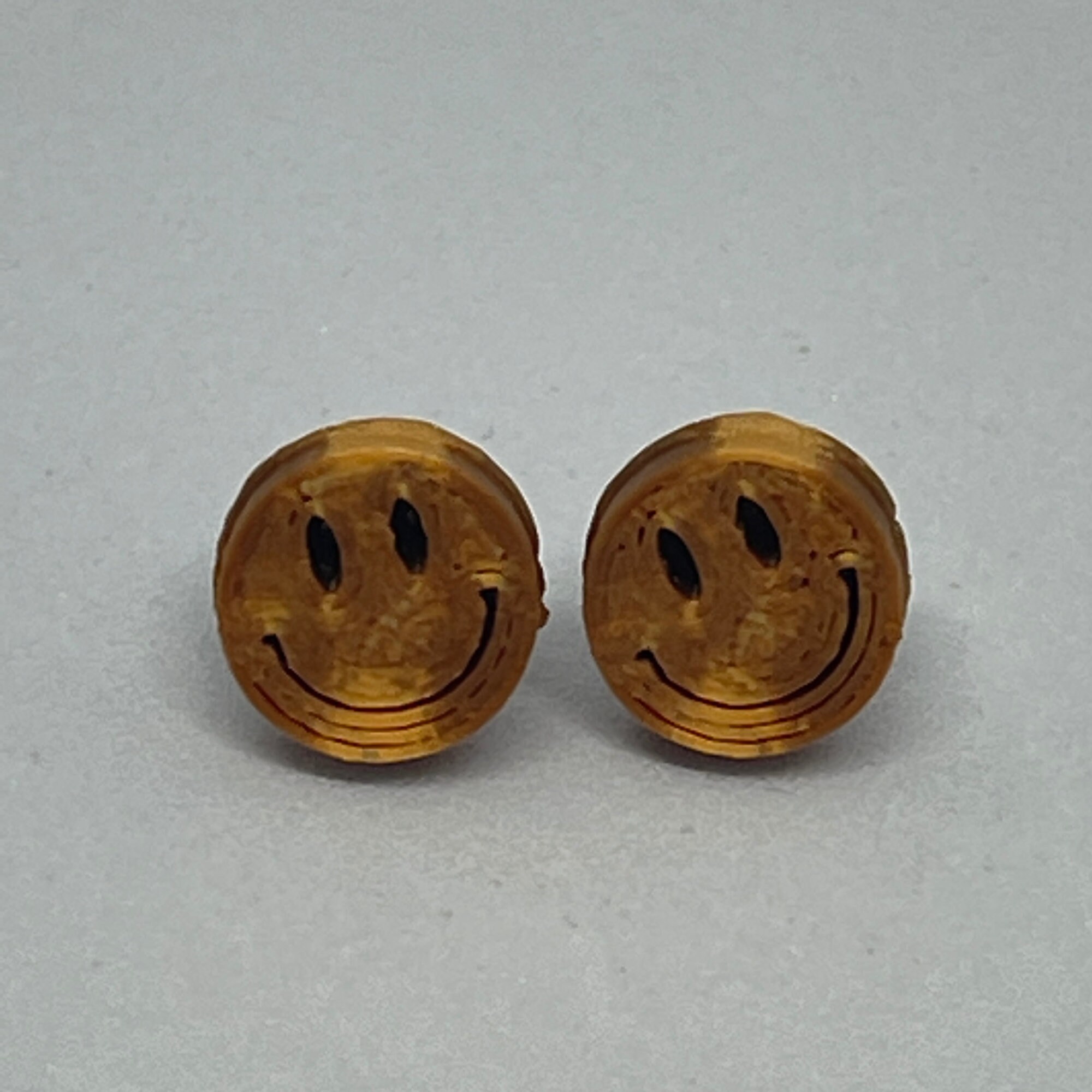 Super Cute Smiley Studs 3D Printed Earrings Sustainable Jewelry - Etsy