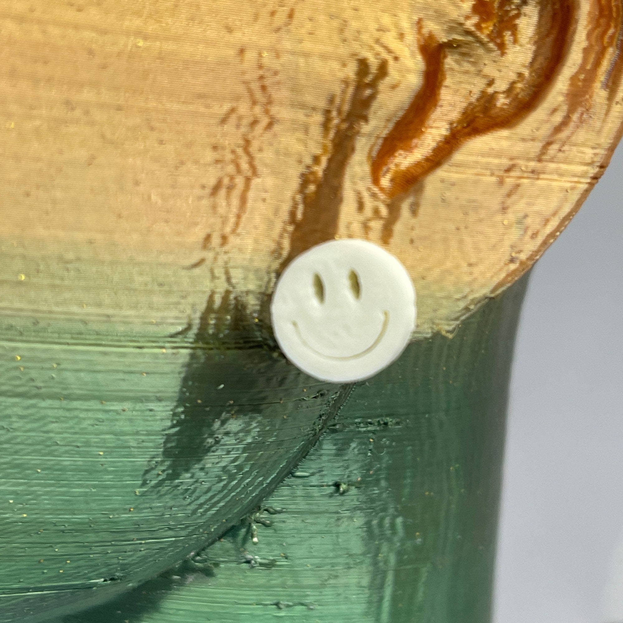 Super Cute Smiley Studs 3D Printed Earrings Sustainable Jewelry - Etsy