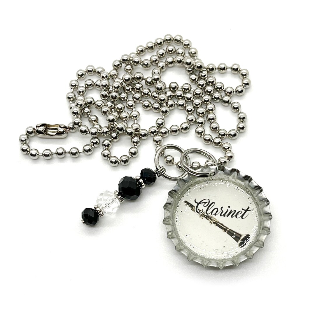 Clarinet Bottle Cap Keychain or Necklace - Etsy