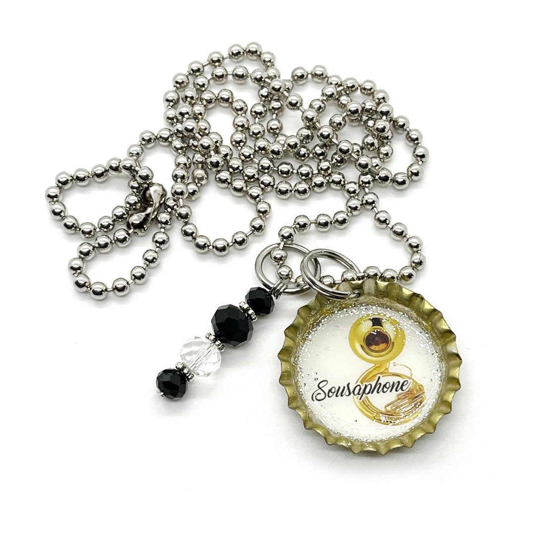 Sousaphone Bottle Cap Keychain or Necklace - Etsy