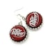 Dr. Pepper Double-sided Bottlecap Earrings With Rhinestone Edges - Etsy
