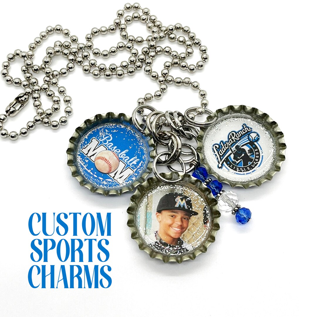Personalized, Team or School Logo, Custom Photo Bottlecap 3-charm ...