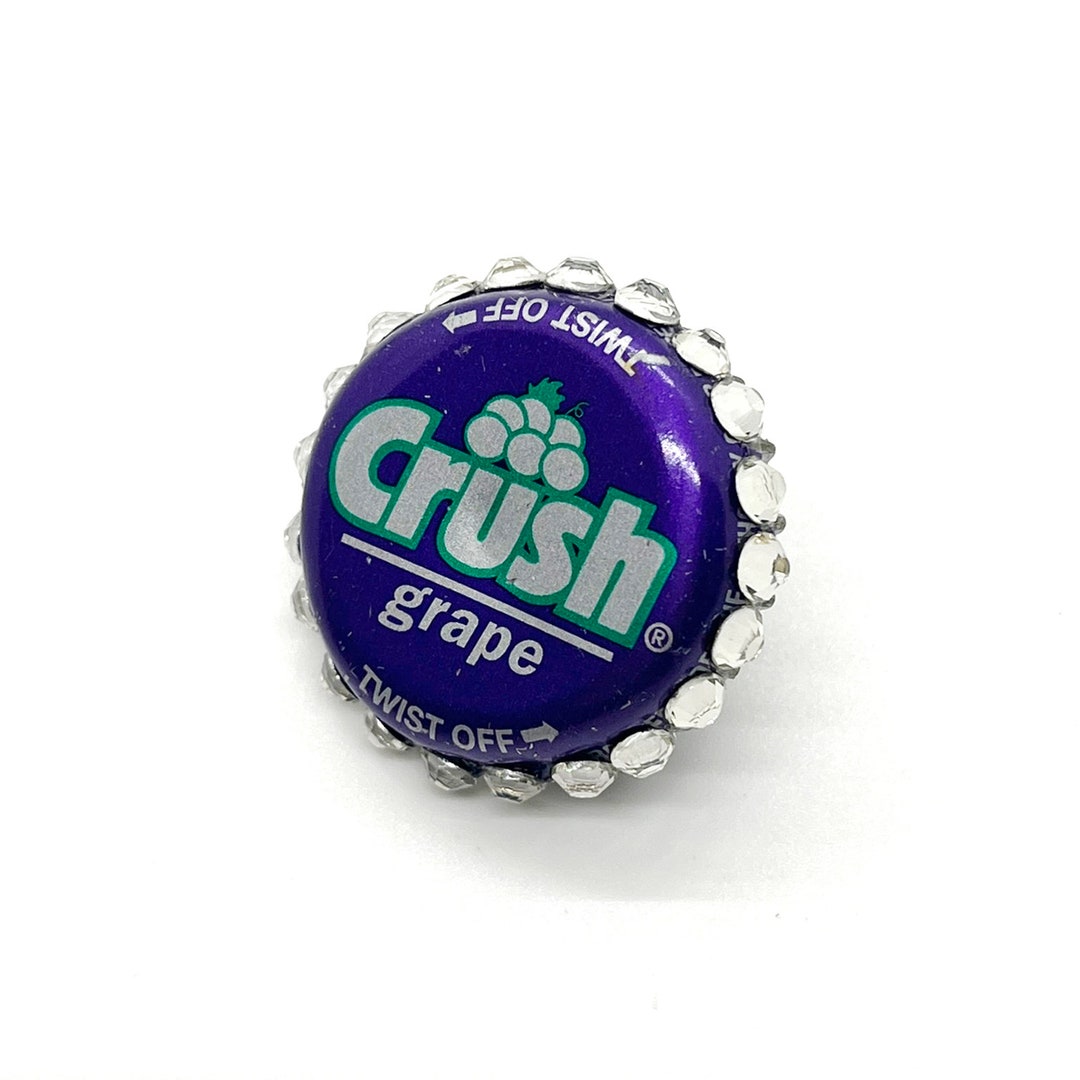 Grape Crush Soda Bottlecap Hat Pin With Clear Rhinestones - Etsy