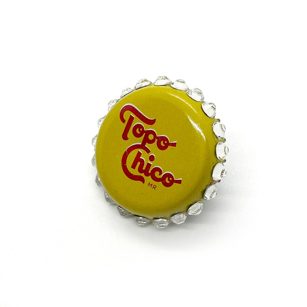 Topo Chico Mineral Water Bottlecap Hat Pin With Clear Rhinestones - Etsy