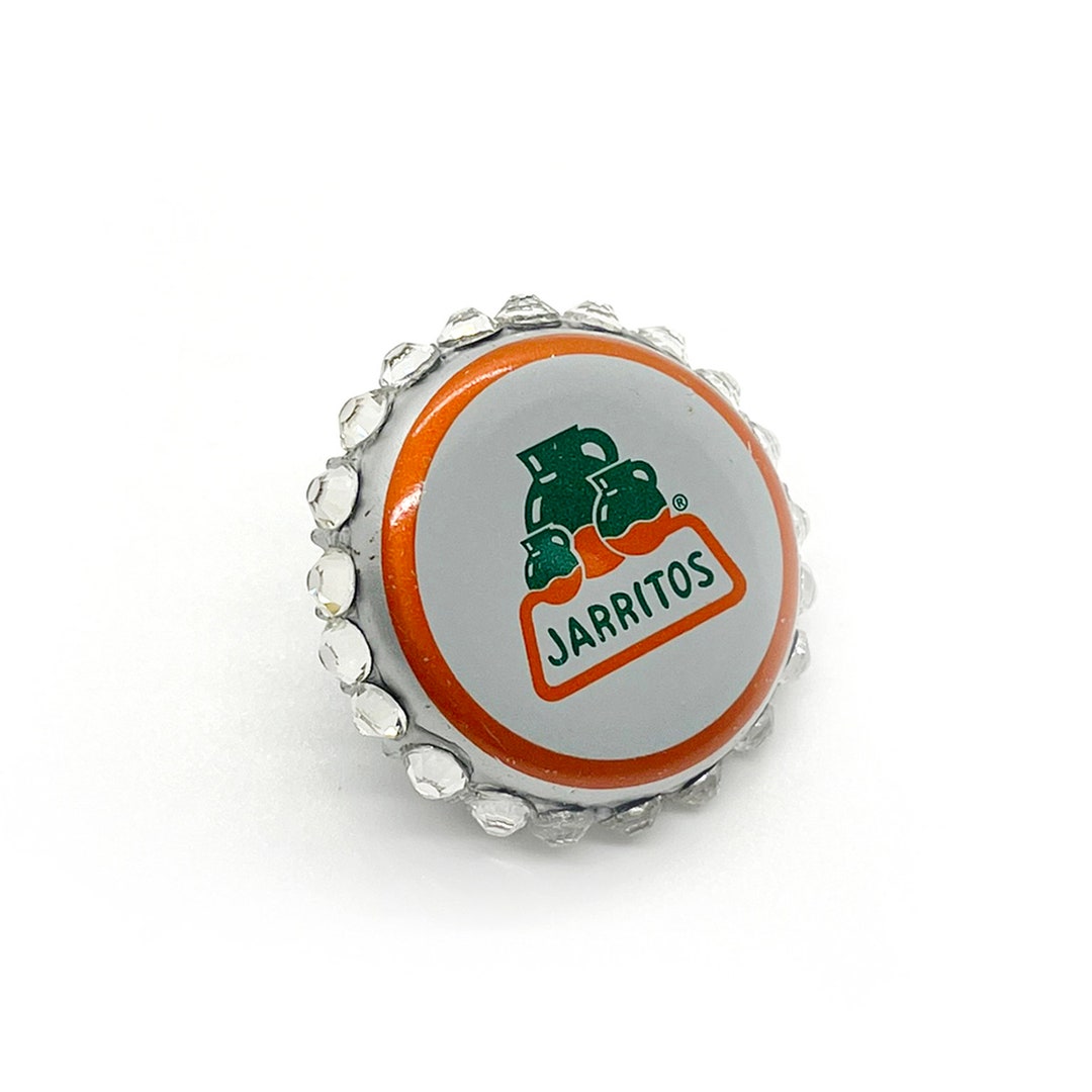 Jarritos Bottlecap Orange Soda Hat Pin With Clear Rhinestones - Etsy