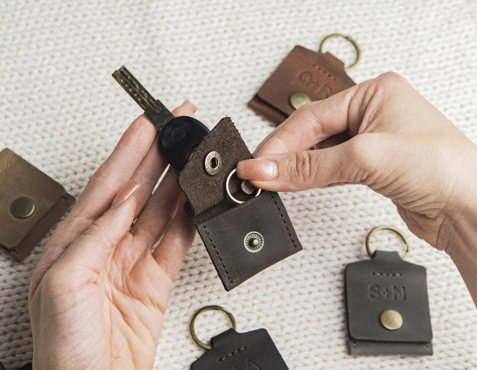Ring Ring Key Holder, Personalized Leather Ring Box, Customized Ring ...