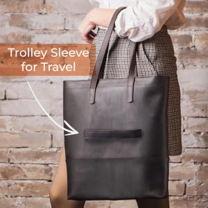 Personalized Leather Tote Laptop Work Bag, Women's Tote, Full Grain ...