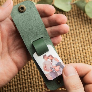 Pregnancy Picture Keychain, Leather Key Fob, Baby Memory Keepsake Gift ...