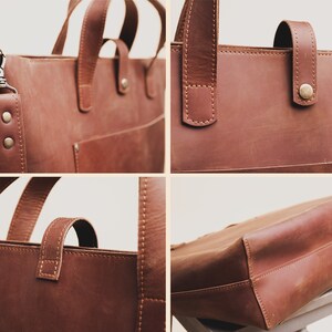 Full Grain Leather Work Satchel Women, Leather Laptop Bag for Women ...
