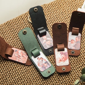 Pregnancy Picture Keychain, Leather Key Fob, Baby Memory Keepsake Gift ...