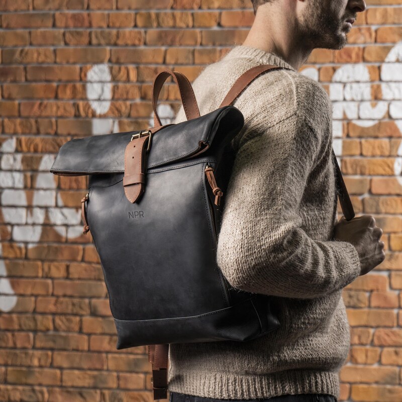 Leather Backpack Men - Etsy