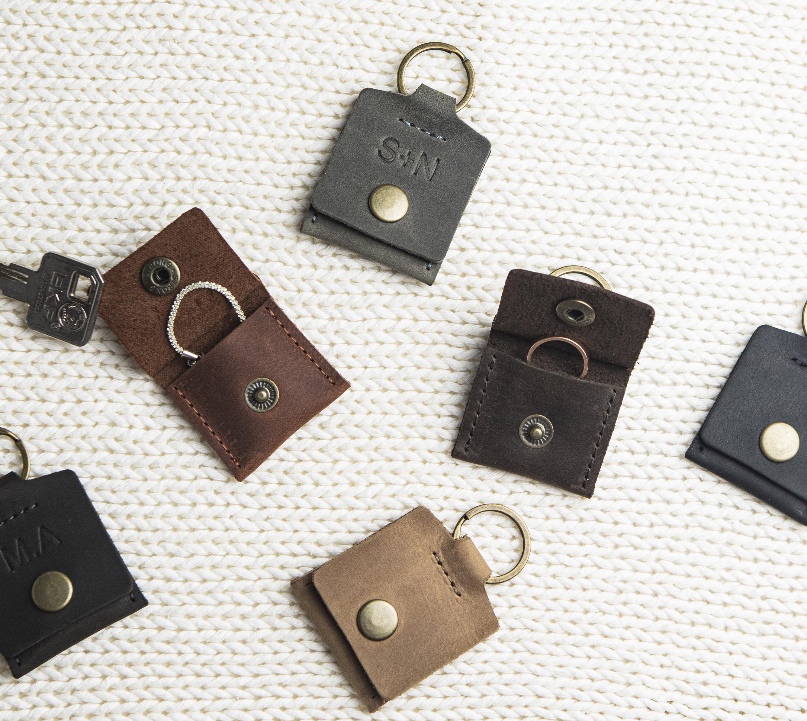 Ring Ring Key Holder, Personalized Leather Ring Box, Customized Ring ...